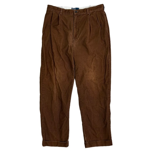 Polo Ralph Lauren | Pants | Vintage Polo Ralph Lauren Brown Corduroy Pants Cuffed Leg Hammond ...